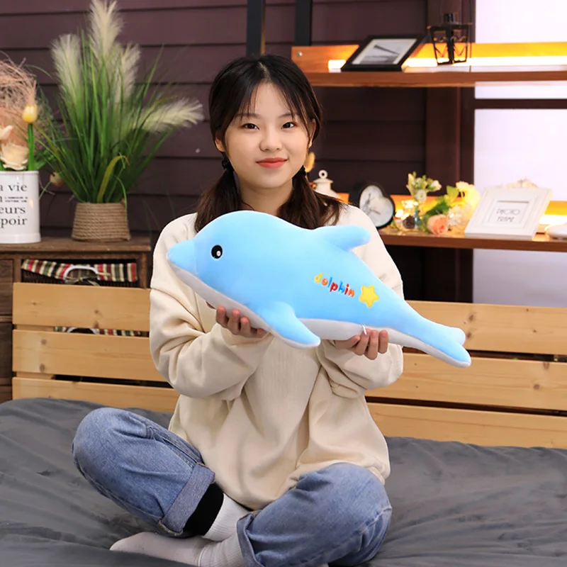 Ocean Creature Giant Dolphin Stuffed Animal Plush Toy Sea Animal Toys ...