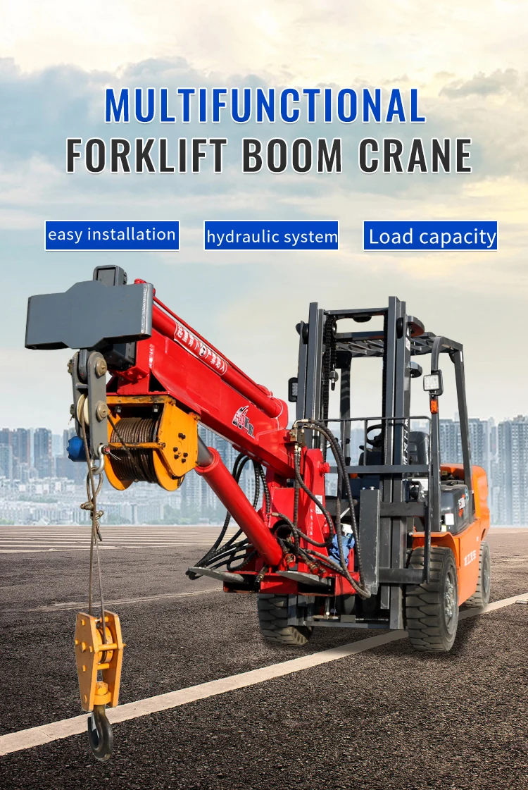 Hydraulic Telescopic Forklift Crane - 4T Lifting Capacity