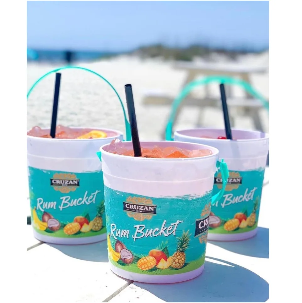 Custom Printing Design 32oz Punch Rum Bucket Cruzan Cocktail Bucket ...