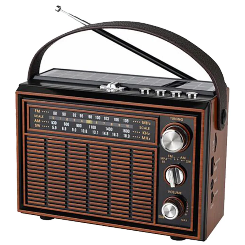 MLK-7939 Old Model Radio - Solar Power Portable Shortwave