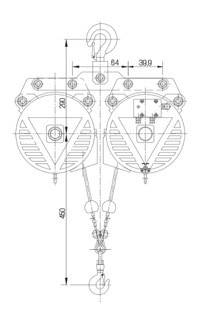 Wire Rope Balancing Hoist Pneumatic Air Balancer 400 Kg Air Electric ...