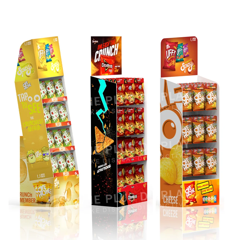 Custom Candy Beverage Drink Paper Rack Retail Corrugated Hooks Pop Up ...