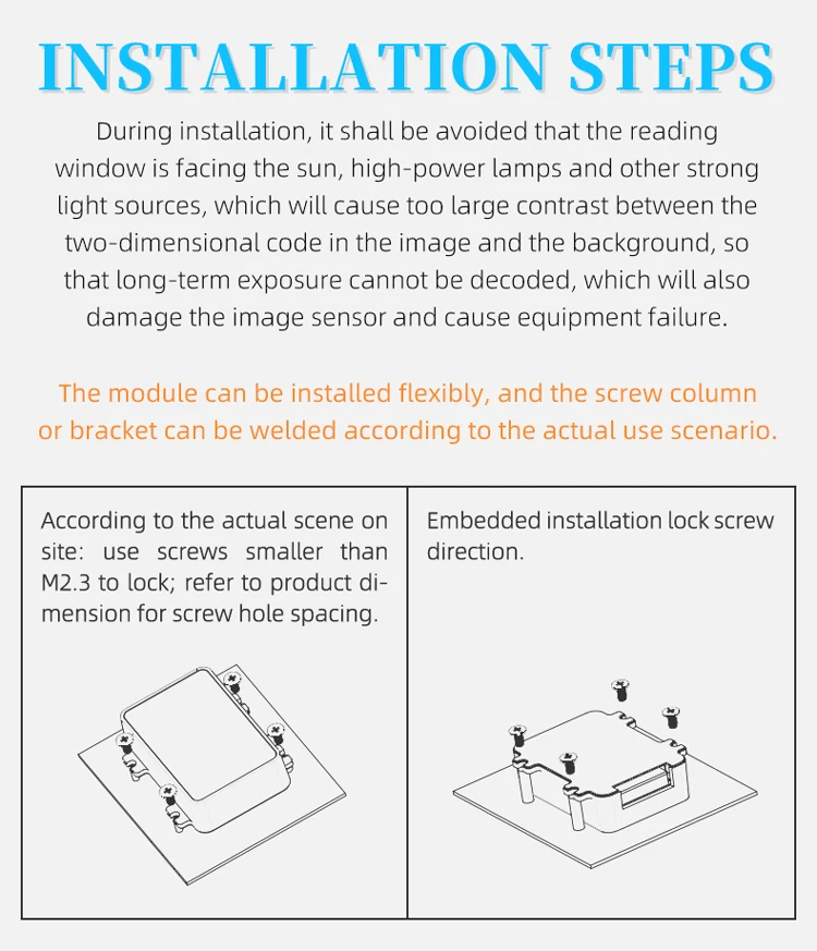 Vguang QT680 QR Code Scanner USB QR Code Scanning Module 1D 2D Barcode ...