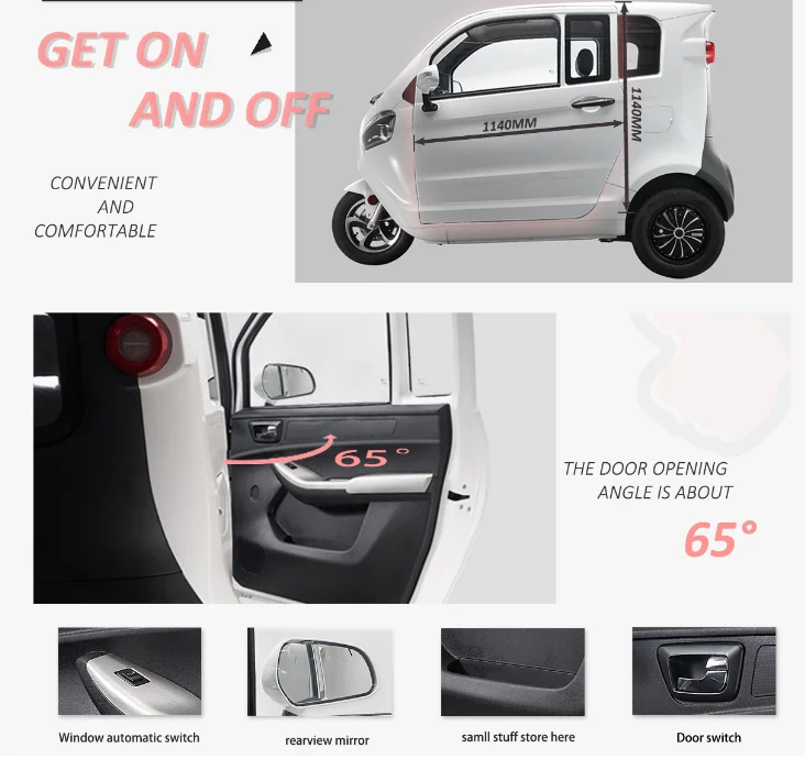 2021 EEC COC L2e Certified Electric Tricycle for City Use