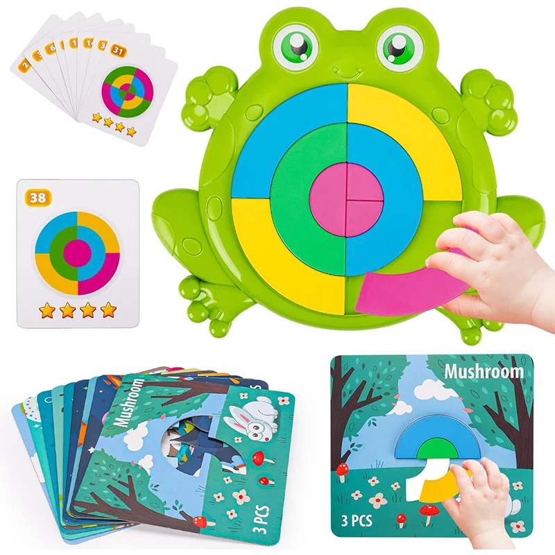 Children Stem Toy Preschool Learning Tangram Fine Motor Skills Frog ...