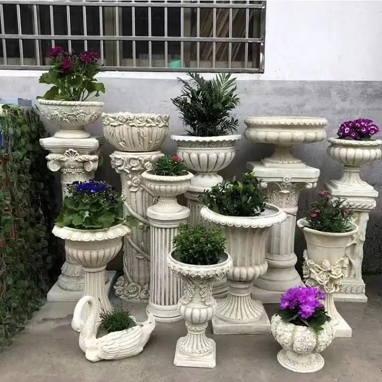 Large Flower Pot Molds Concrete Cement Flower Pot Silicone Molds ...