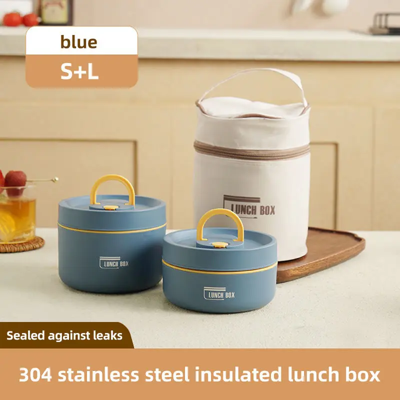 Stainless Steel Thermal School Kids Adult Food Bento Lunch Box With ...
