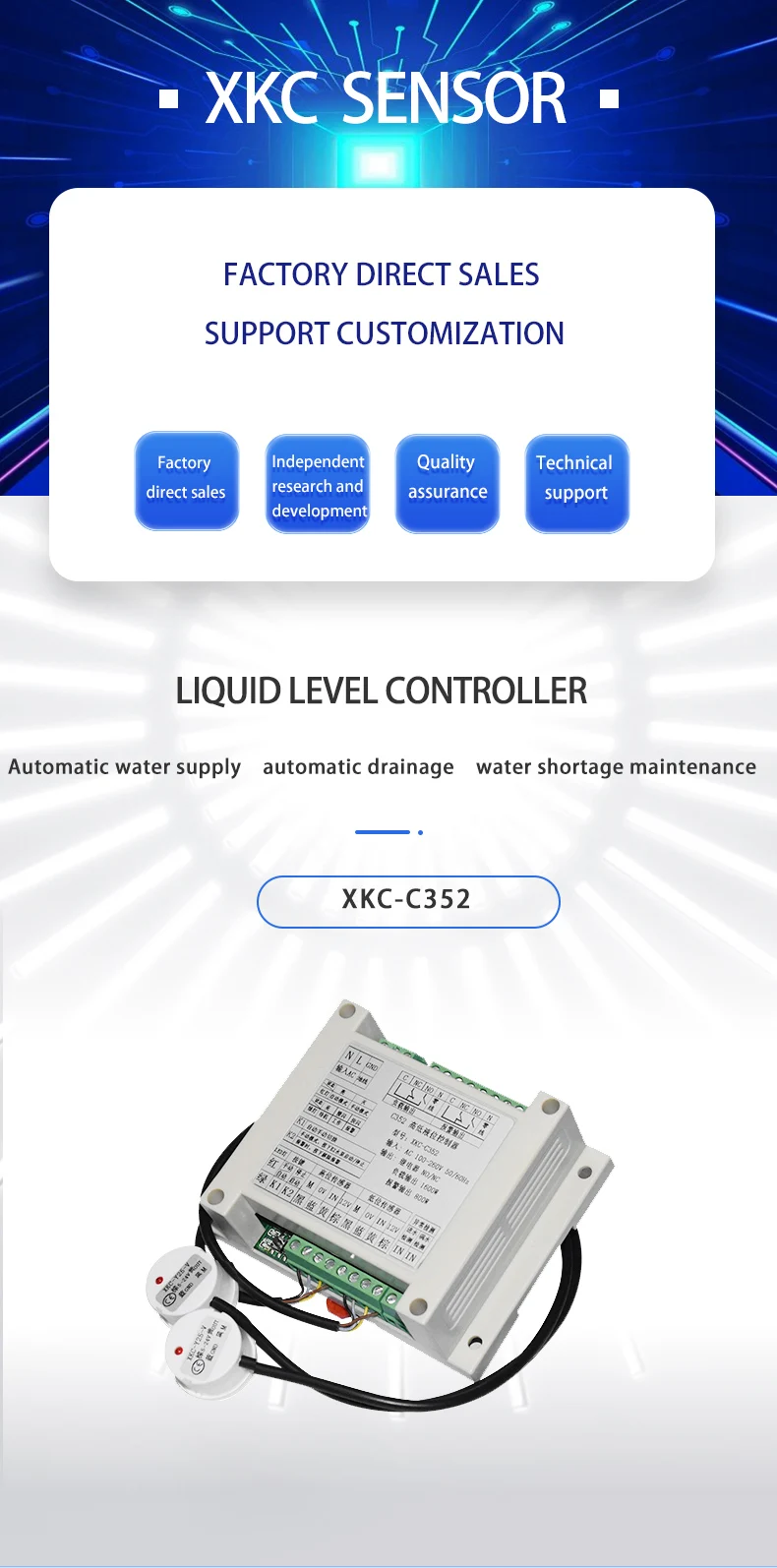 Automatic Water Level Controller C352 With Liquid Level Detection ...
