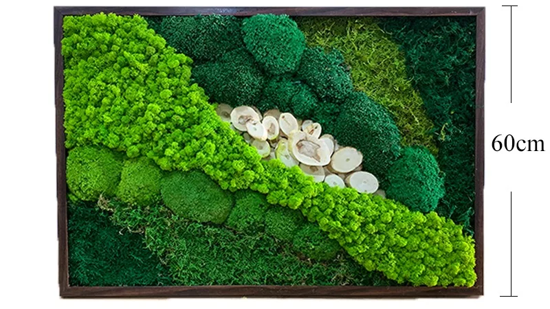 Ready Made Customized Office Decoration 3d Real Natural Moss Wall Art ...