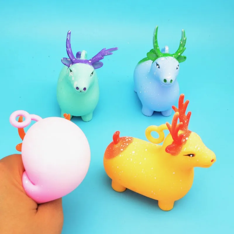 Novelty Gag Toy Animal Styling Playdough Sika Deer Squeeze Toys Tpr ...