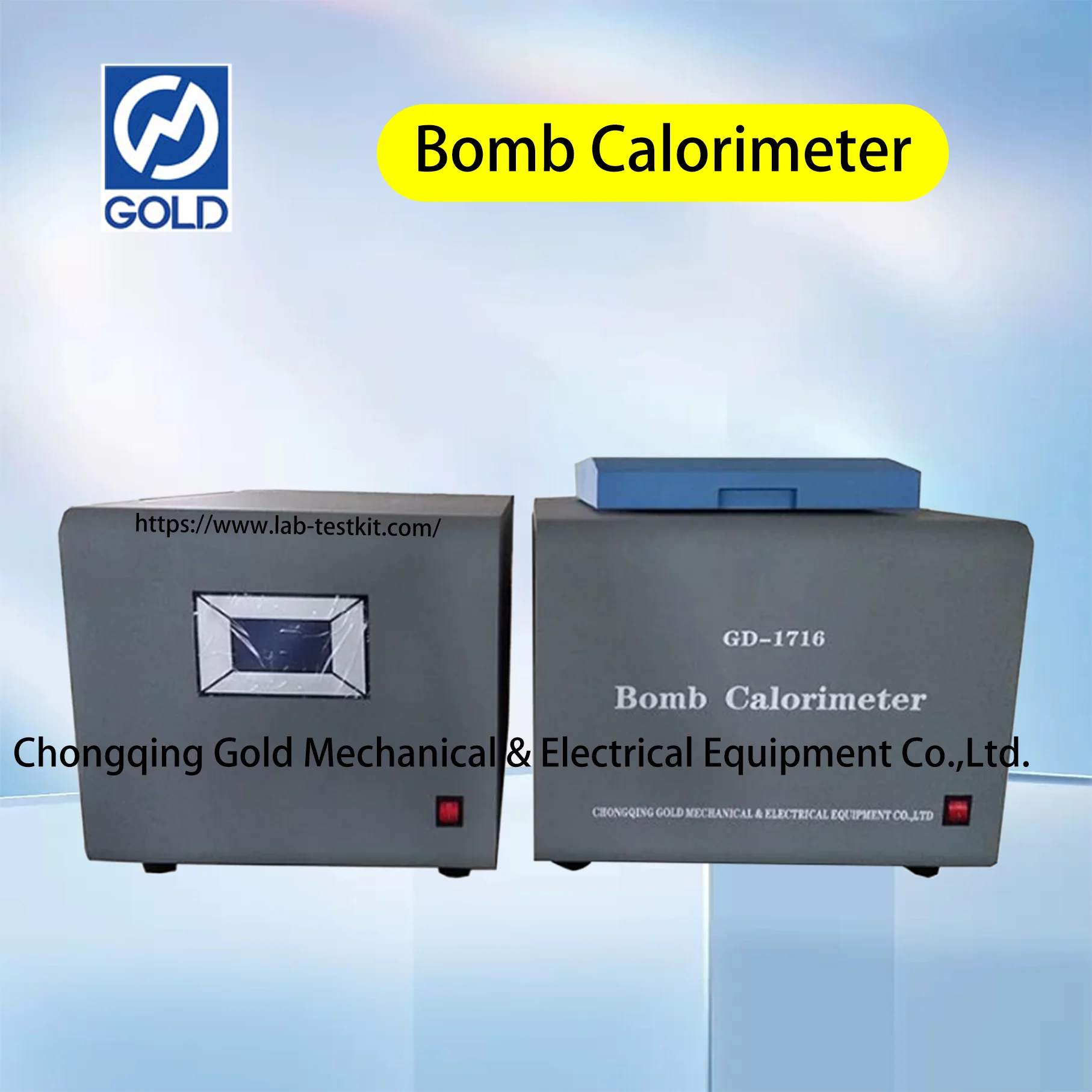 Digital Bomb Calorimeter EN ISO1716 Oxygen Bomb Testing Equipment ISO ...