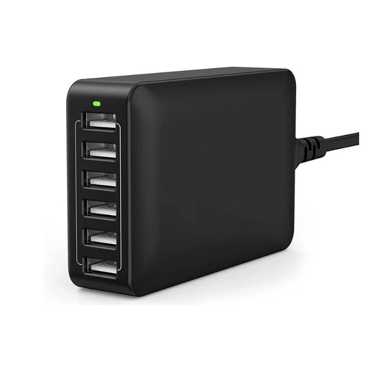 6-in-1 Multi-port Desktop Universal portable USB Charger 5V/12A 60Watt ...