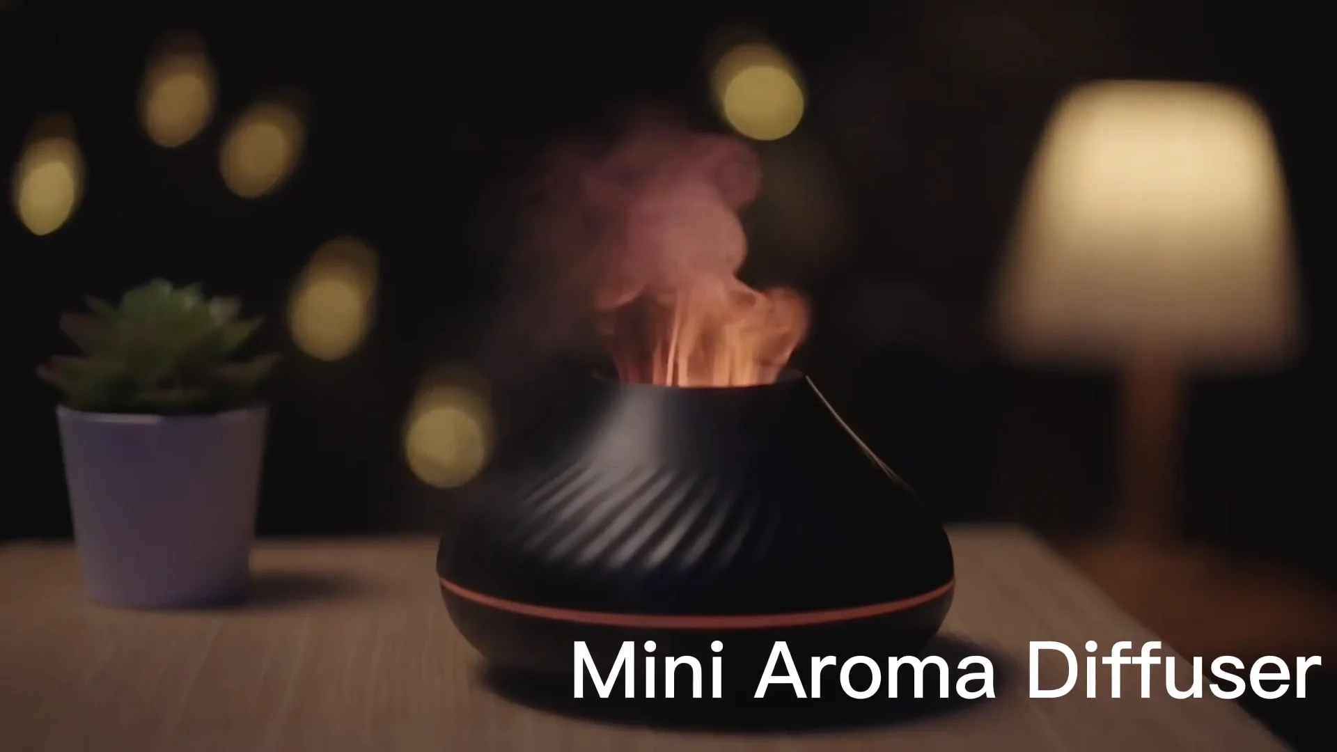 Desktop Mini Usb Volcano Scent Diffuser 7 Led Light Humificador - Buy ...