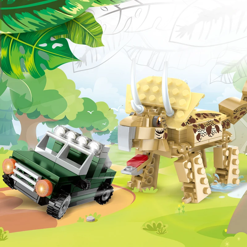 Cogo Animal Building Blocks Sets Kids Model Plastic Dinosaur Blocks ...