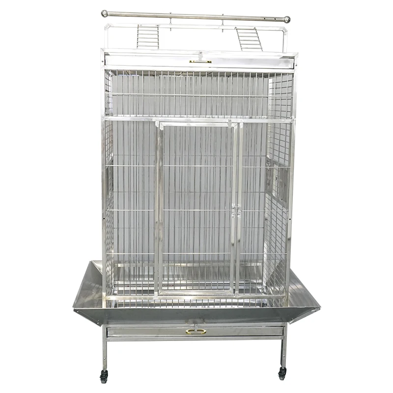 Stainless Steel Bird Cage Parrot Budgerigar Pegion Breeding Bird Show ...