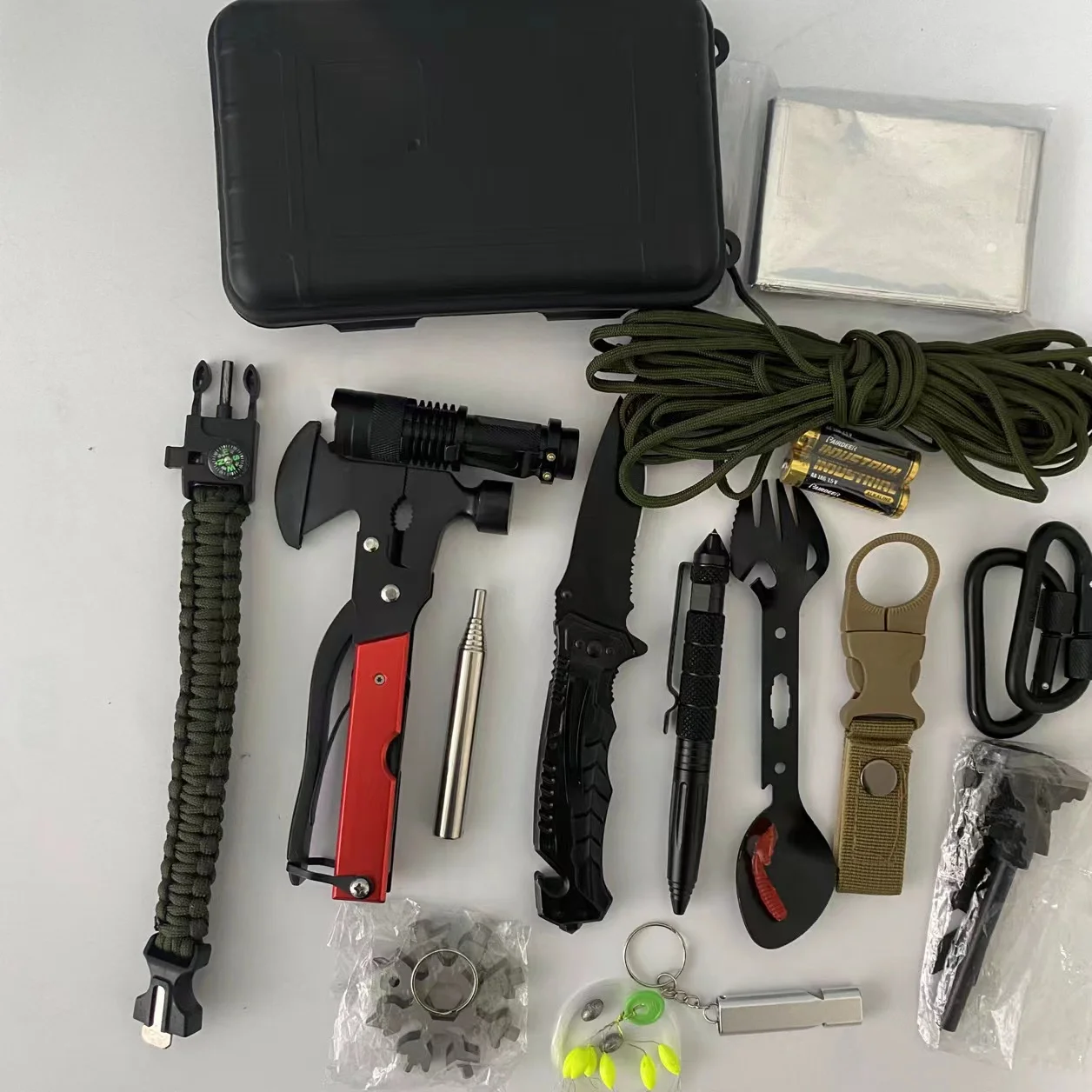 20-in-1 Multi-Function Camping Survival Gear & First Aid Kit, OEM