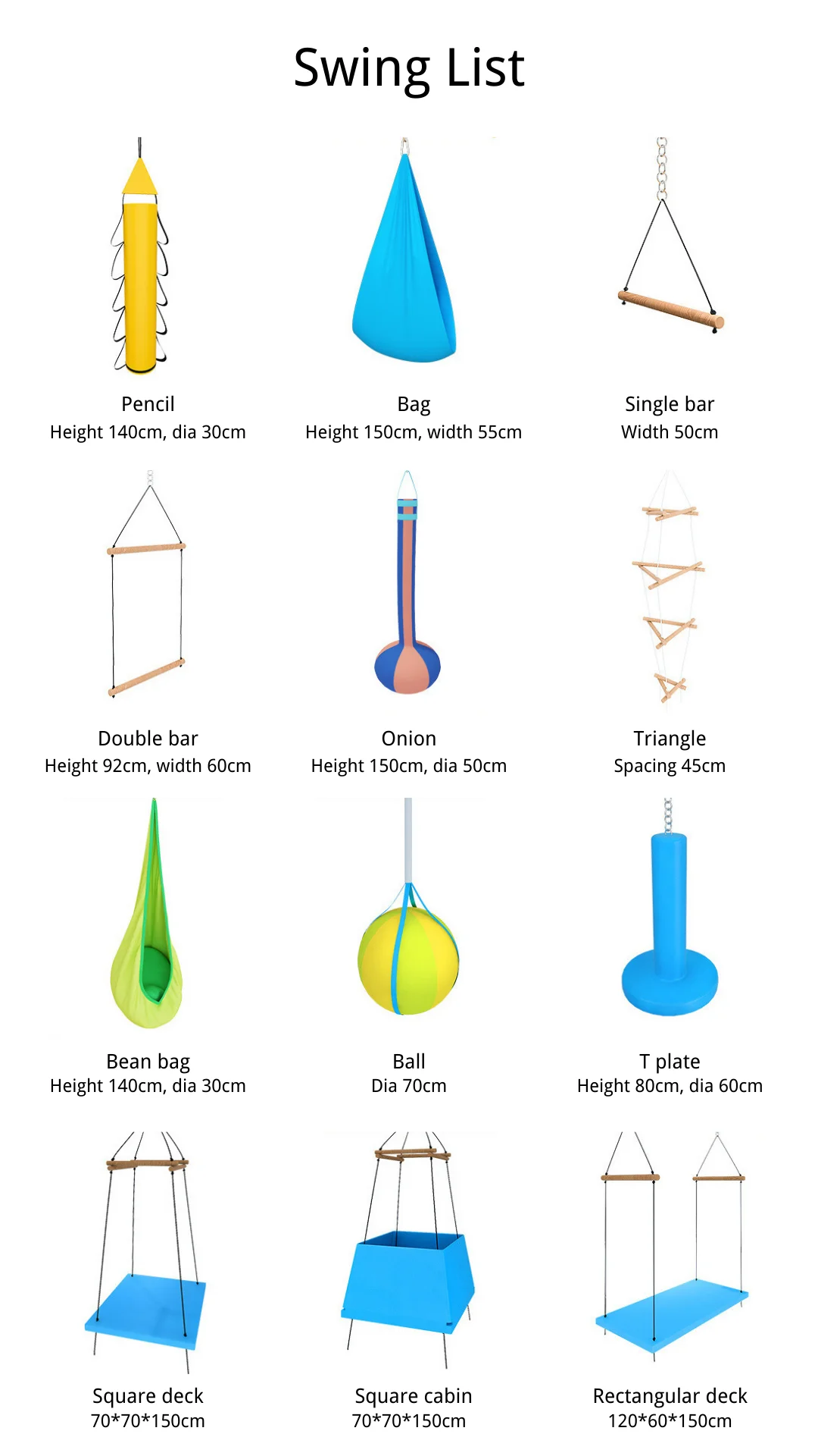 Moetry Trending Kids Sensory Hanging Swing Set for Therapy