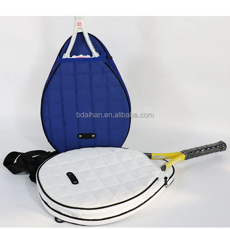 Custom Black White Blue Color Tennis Padel Protection Cover Racket ...