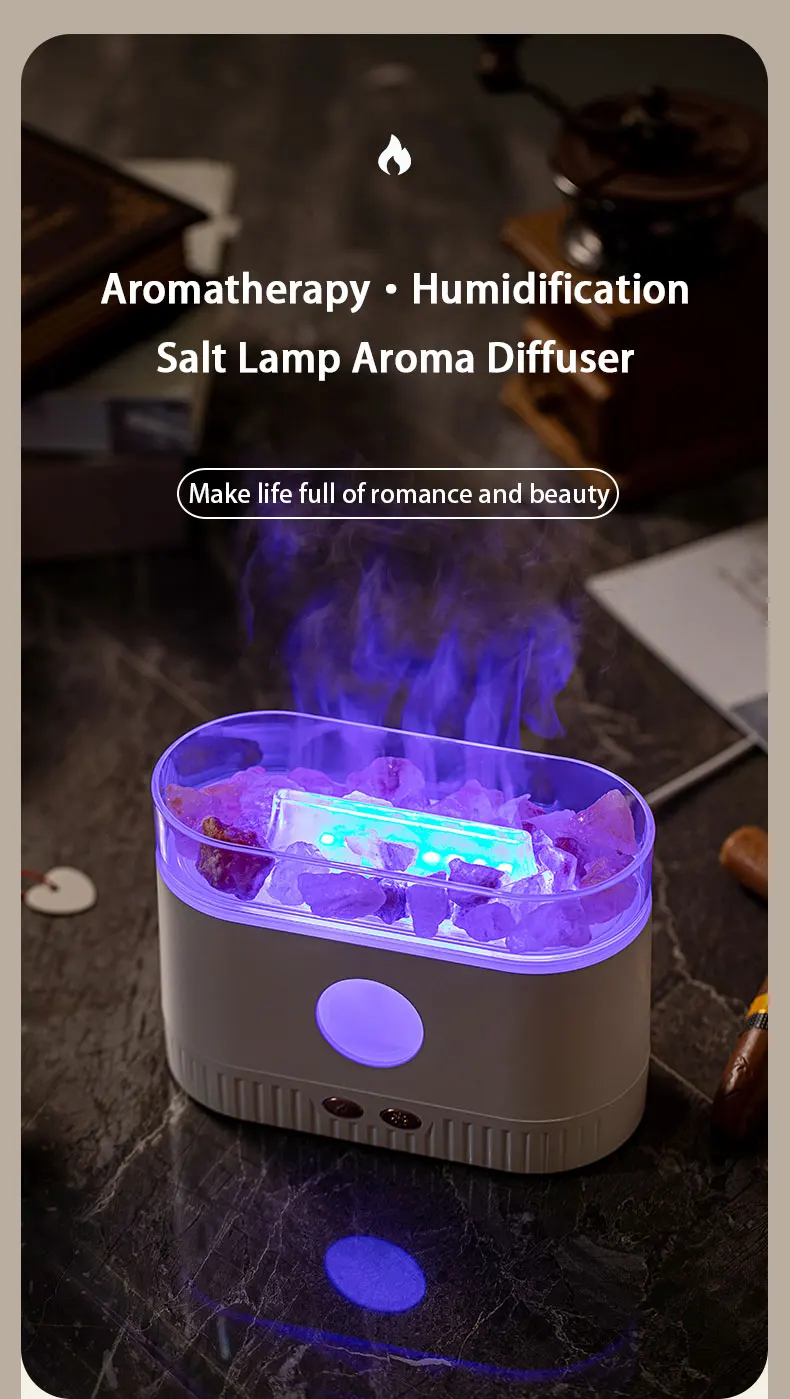 Volcano Humidifier USB 200ml Fragrance air Ultrasonic Light Lamp ...
