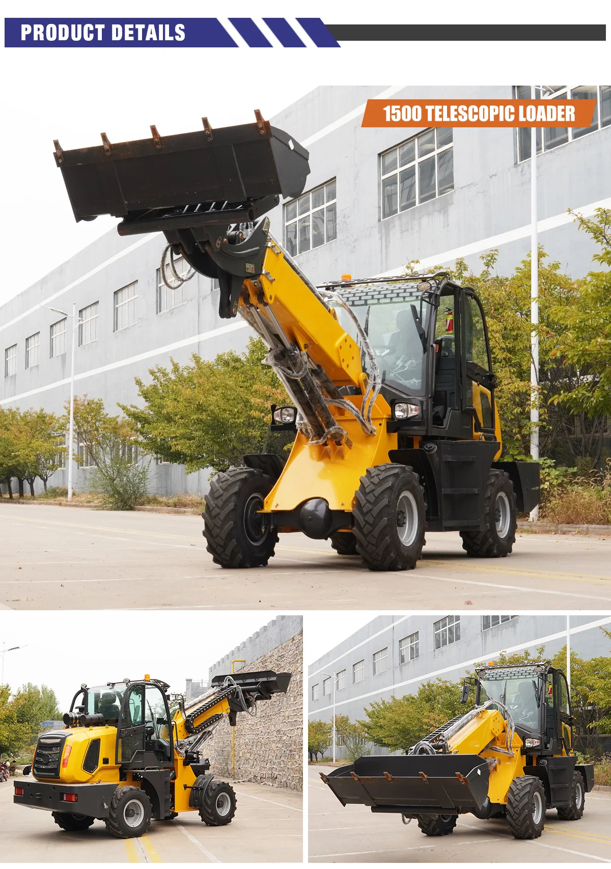 China New Wheel Loader 1.5ton Agricultural Compact Telehandler ...