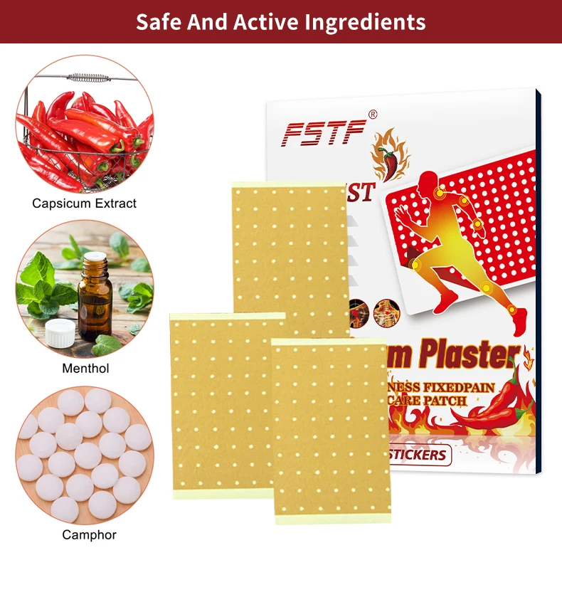 Hot Muscle Pain Patch Perforated Elastic Chili Capsicum Plaster ...