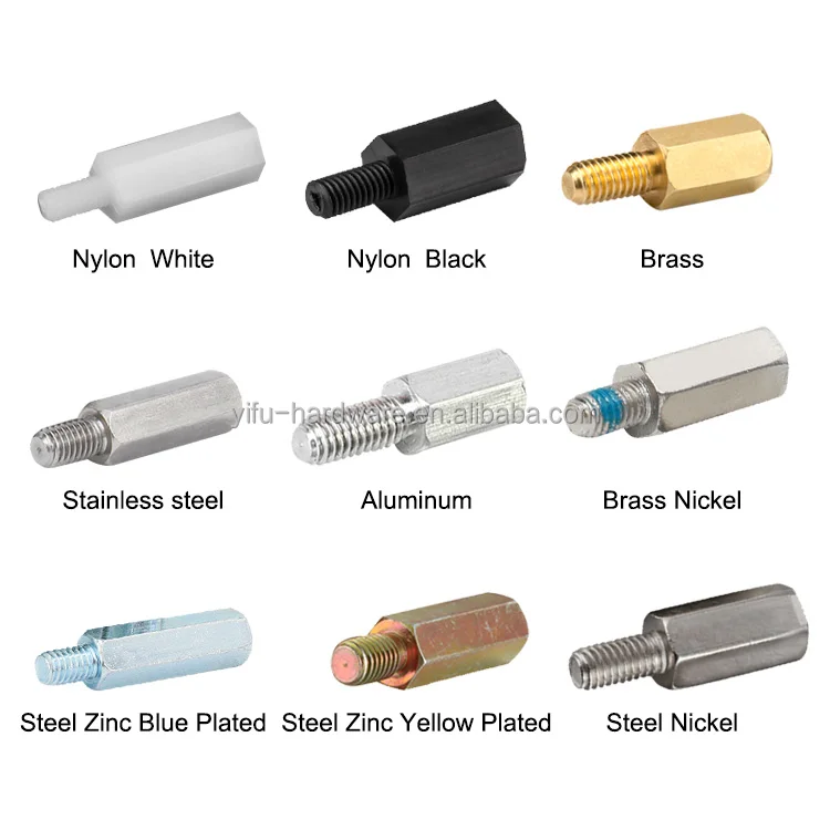 Pcb Spacer Support Lock-in Support Nylon 6.6 5m 7m Female Hex Threaded ...