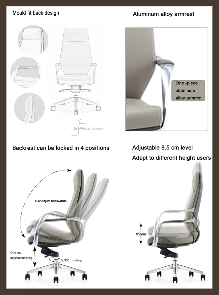 Furicco Minimalistic Design Office Furniture Swivel Executive Pu ...