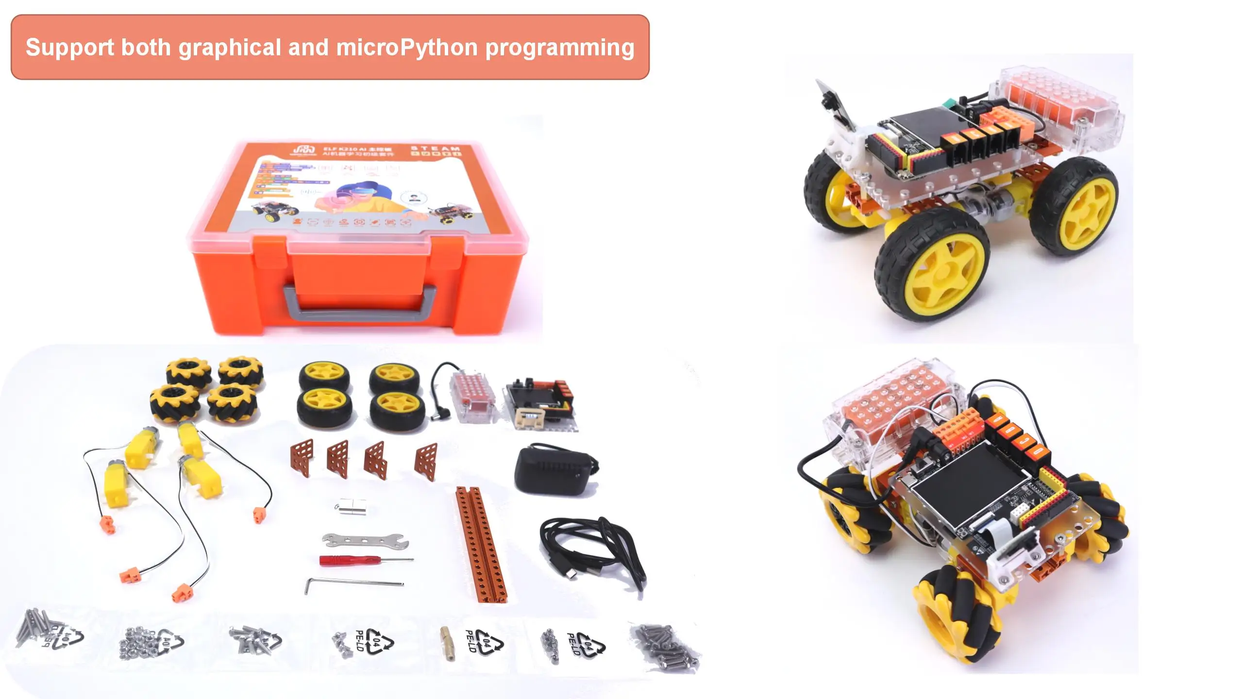 Stem Metal Ai Technology Iot Learning Robotic Car Set Diy Coding ...