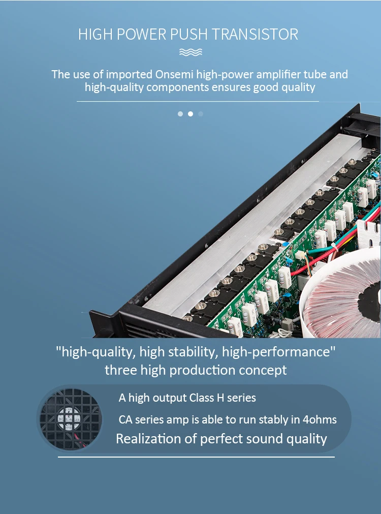 2 Channel Class H Power Amplifier Module 1300w 3u Digital Power ...