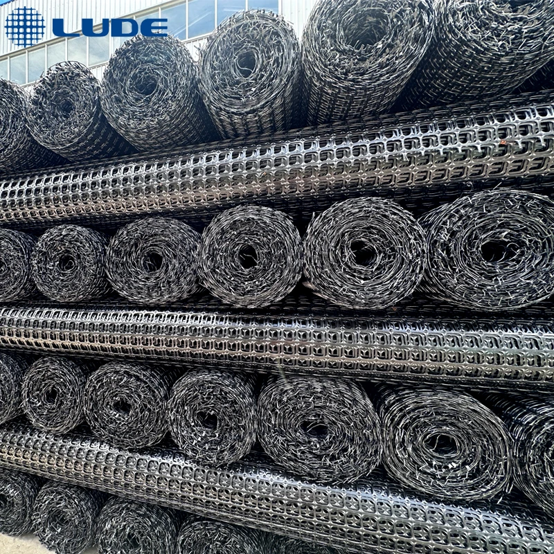 Uniaxial Biaxial Triaxial Geogrid HDPE PP Plastic Geogrid Punched and ...