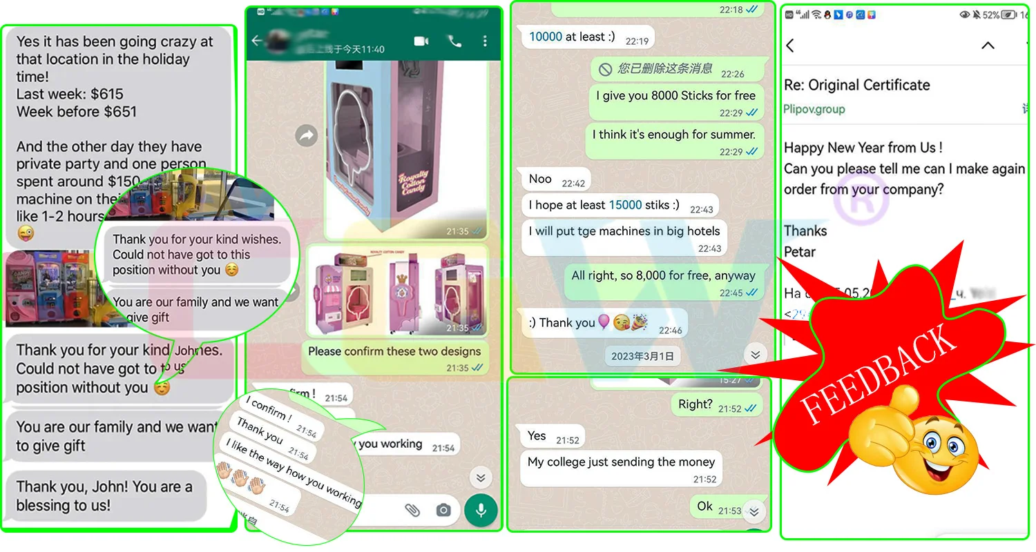 CGW Snack Vending Machine Candy Floss Machine Full Automatic Cotton ...