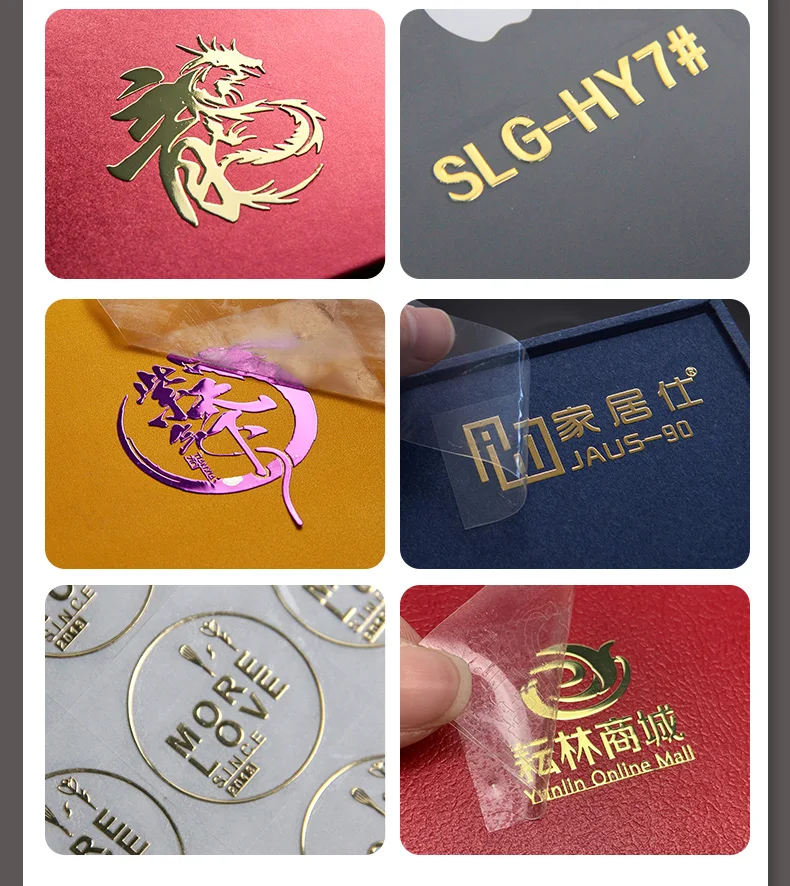 High Quality Customized 3D Paper Stickers with Gold Foil