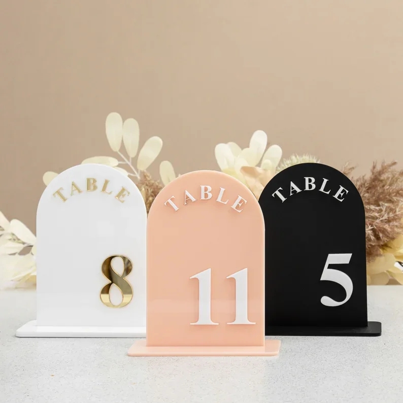 Acrylic Wedding Table Numbers Free Standing Table Numbers For Wholesale ...