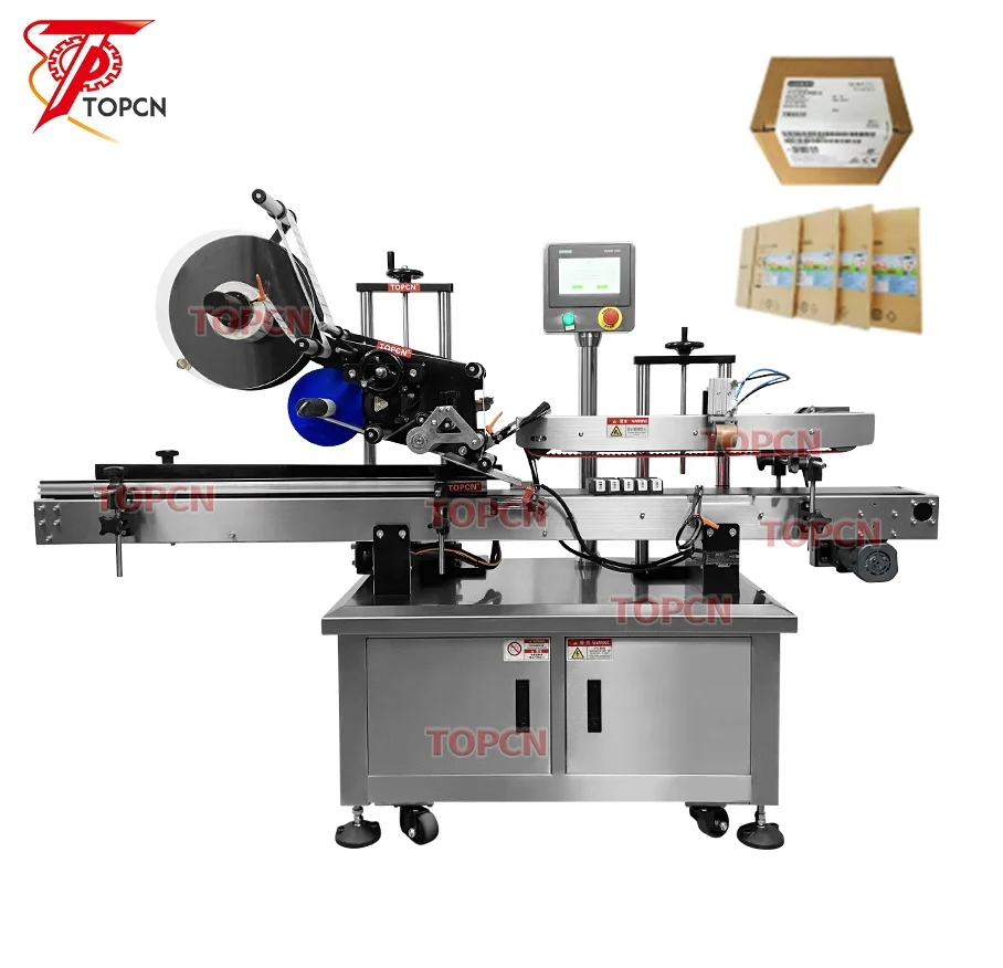 Automatic Flat Box Label Packaging and Corner Logo Sticker Labeling ...