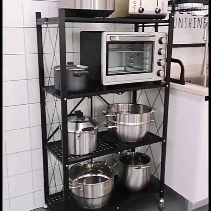 Home Layer Corner Microwave Heavy Duty Foldable Cabinet Display 5 Tier ...