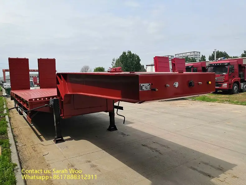 Heavy Duty Transport Lowbed Ramp Trailers Low Loader Trailer Lowboy ...