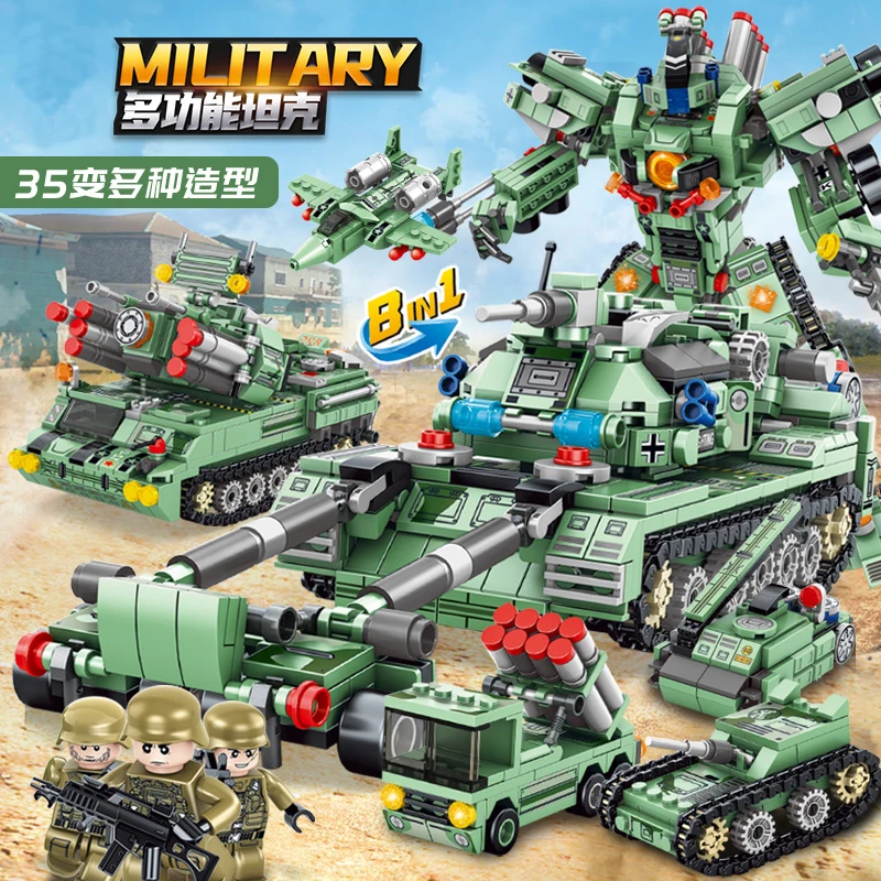 Educational Diy Deformation Robot Bricks Building Blocks Sets Toys ...