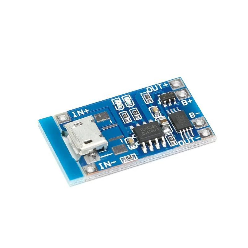Micro USB 5V 1A 18650 TP4056 Lithium Battery Charger Module Charging ...