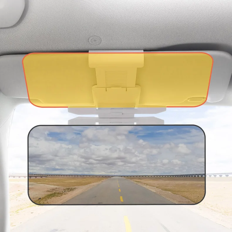 2 in 1 Car Anti Glare Sun Visor - Universal Fit & UV Protection