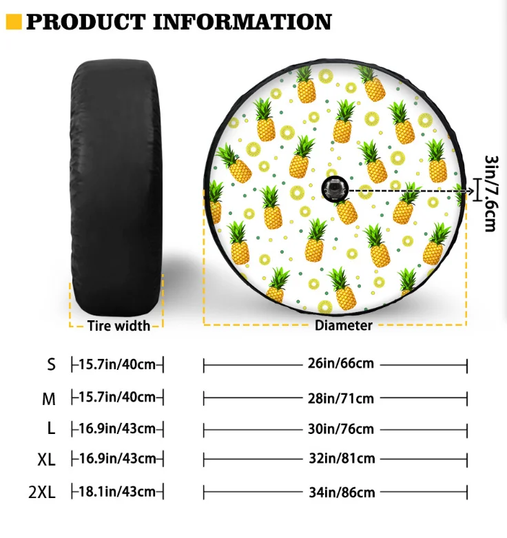 Car All-inclusivespare Spare Tire Cover Cloth Dustproof And Waterproof ...