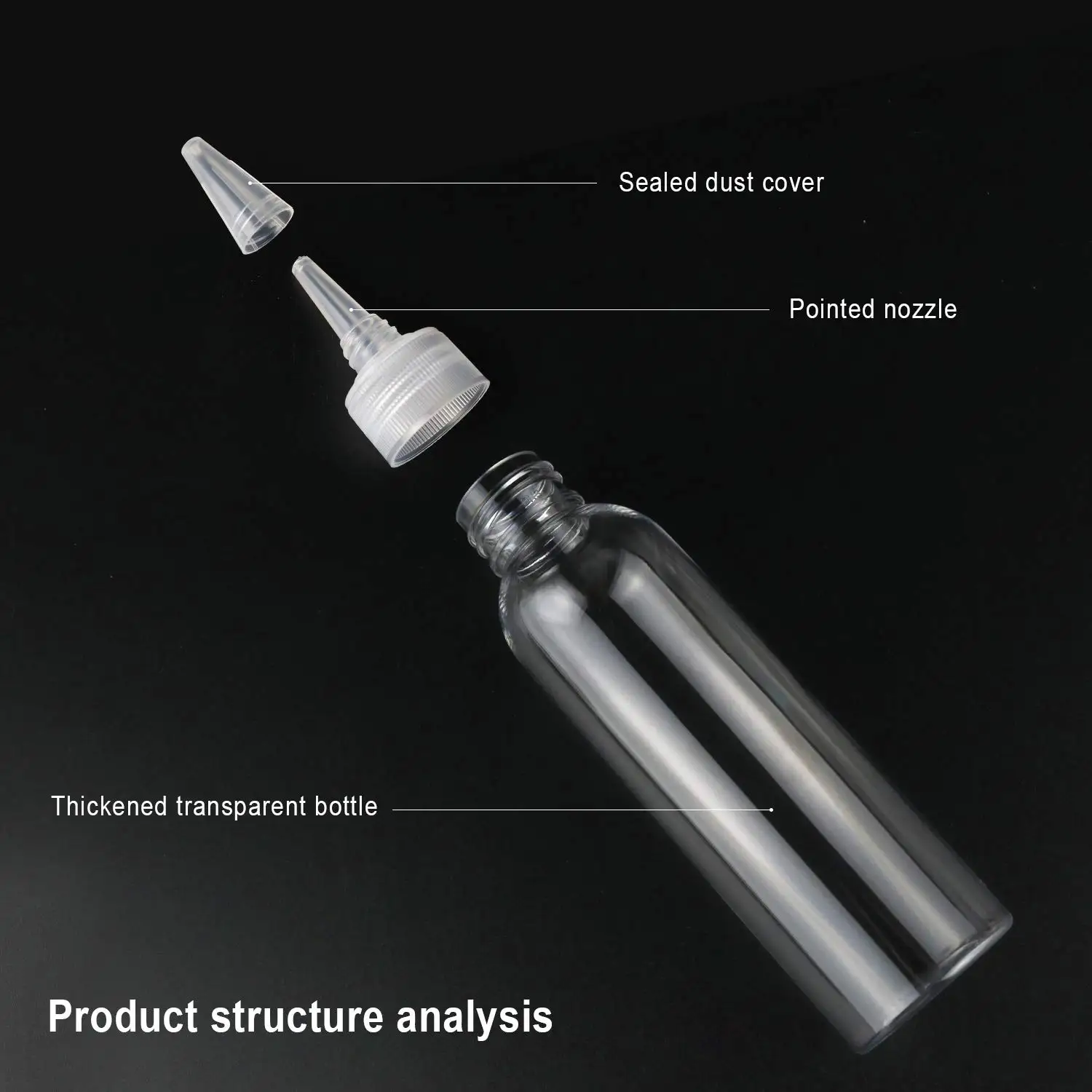 Hot Sale Plastic Applicator Squeeze Bottles For Hair Oil With Twist Top ...