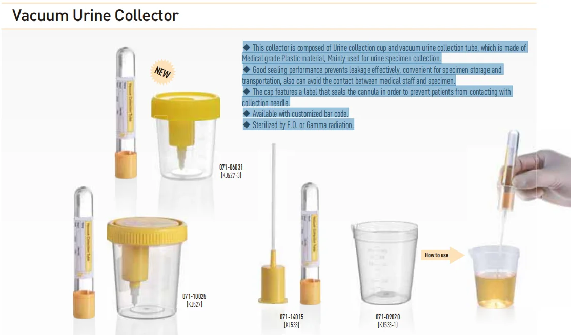 Urine Collection Cup and Vacuum Urine Collection Tube - MDTJSKJ