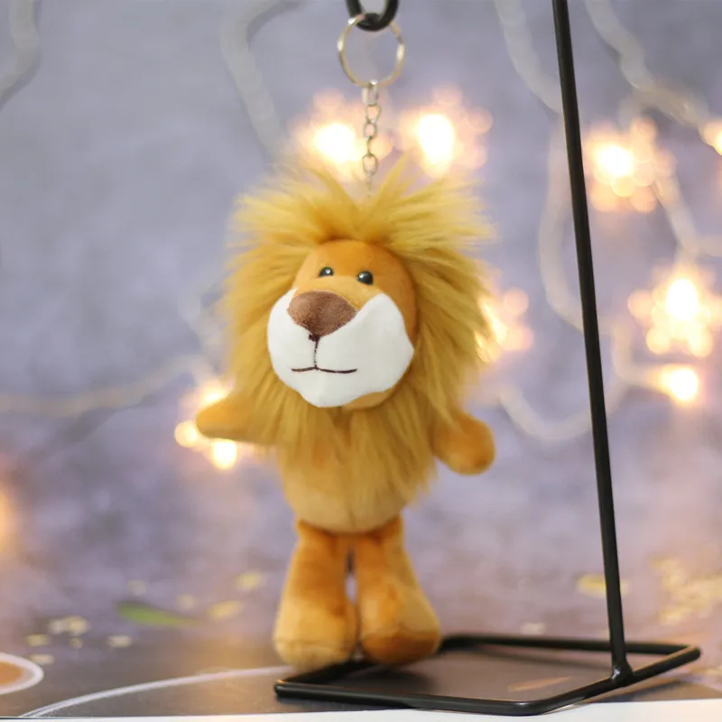 Custom Cute Plush Toy Mini Lion Animal Pendant Pin Plush Toy Key Chain ...