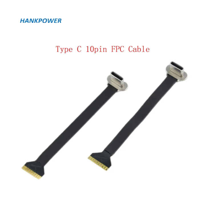 90 Degree Right Angle USB C Connector with 10 PIN Soft FPC