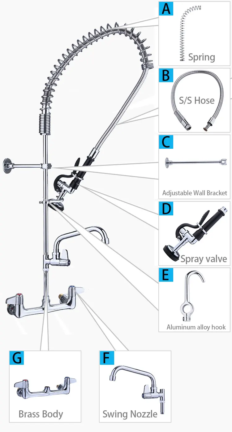 Instant Water Heater Kitchen Spring Loaded Gravity Fed Plastic Tap ...