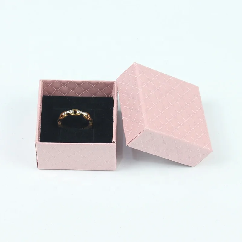 Custom Small Pink Paper Cardboard Ring Jewelry Cleaning Box Jewelry ...