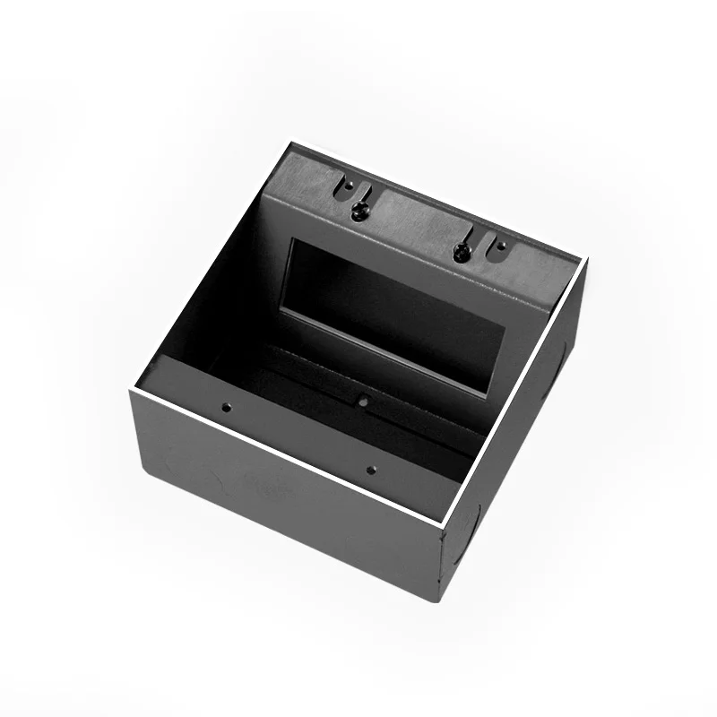 ZDR-130B Hidden Black Recessed Floor Socket - Stainless Steel