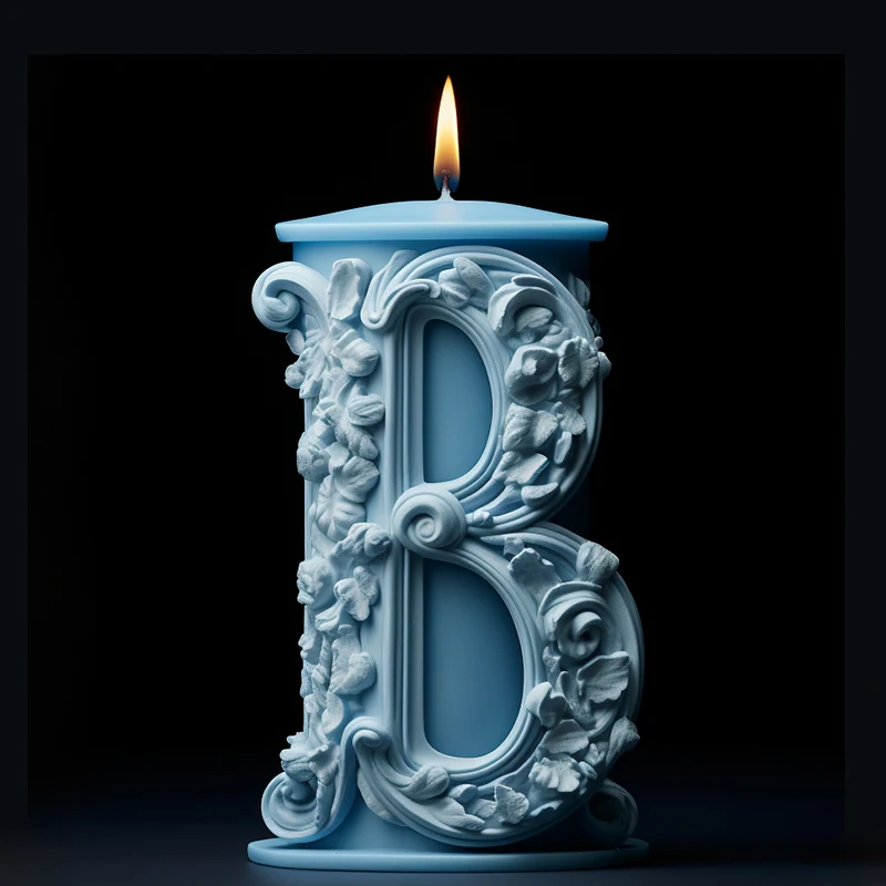 Dumo Customization Alphabet Candle Silicone Mold Diy Letter Cylinder ...