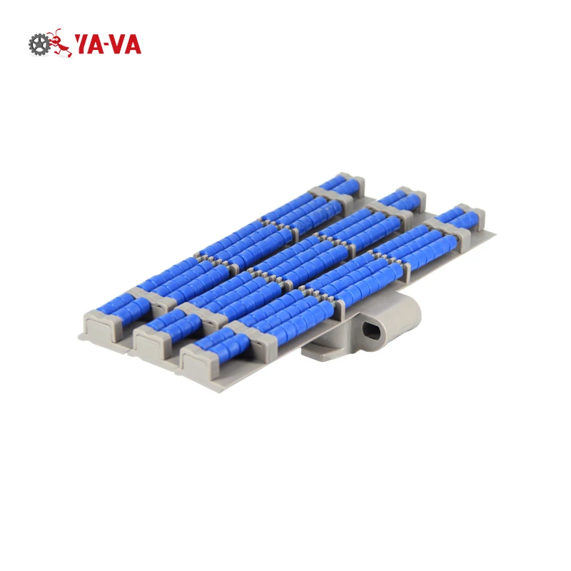 Side flexing plastic conveyor chain for food beverage conveying ...