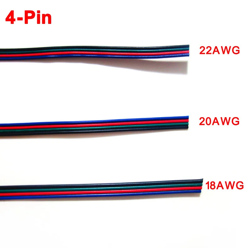 Rgb Cable 4P 5P 6P 7P 8P 22Awg 20Awg 18Awg 16Awg Led Lighting Extension Line Copper Wire ...